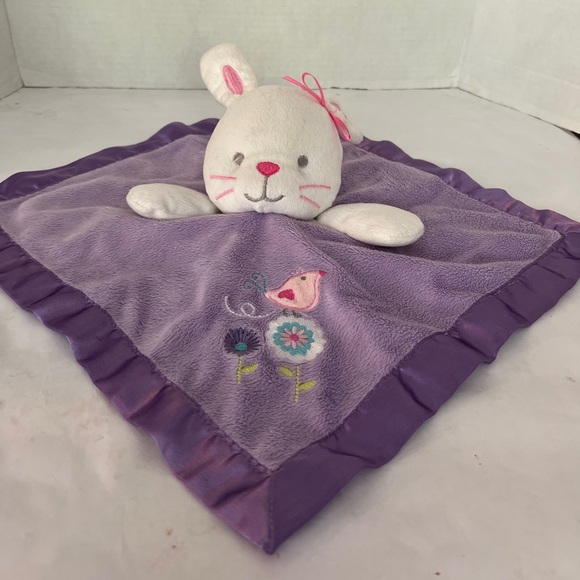 Toys | Small Wonders Purple Bunny Rabbit Plush Lovey Satin Trim Back ...